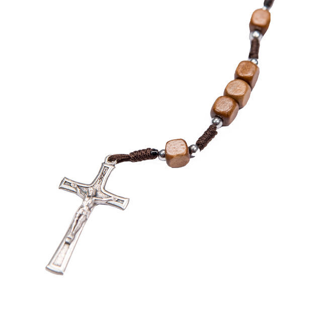 Wooden square rosary | Official Parish Medjugorje Webshop