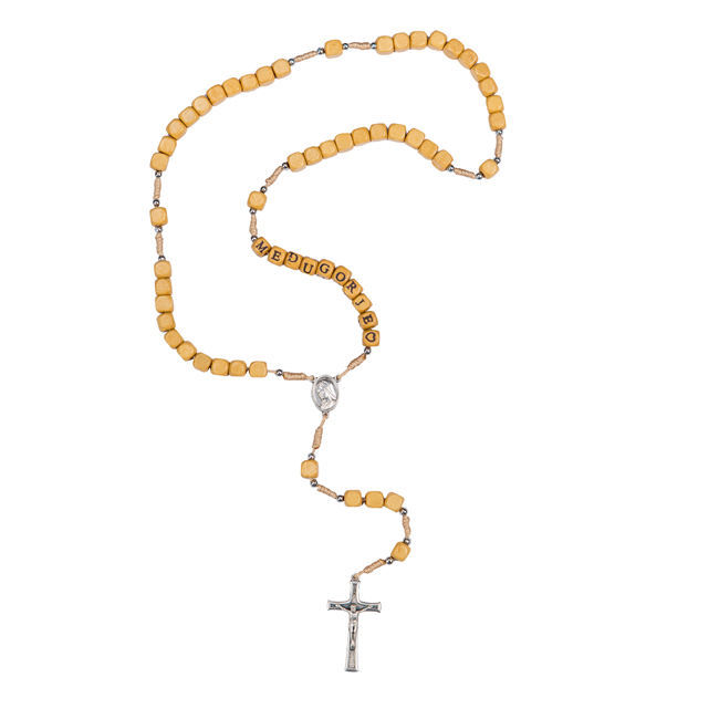 Wooden square rosary | Official Parish Medjugorje Webshop