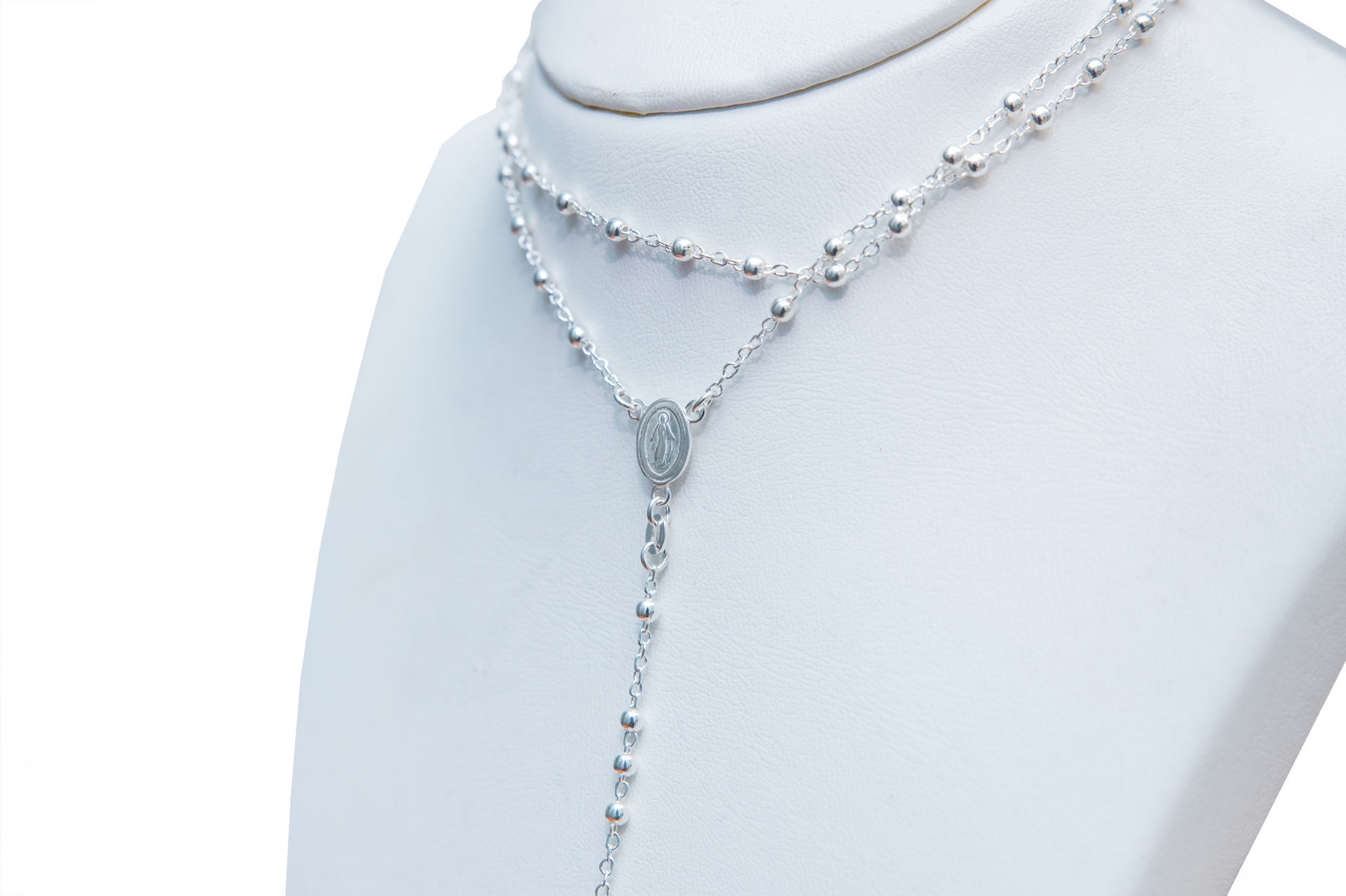 Long silver rosary with miraculous medal 925/rosary1 | Official Parish ...