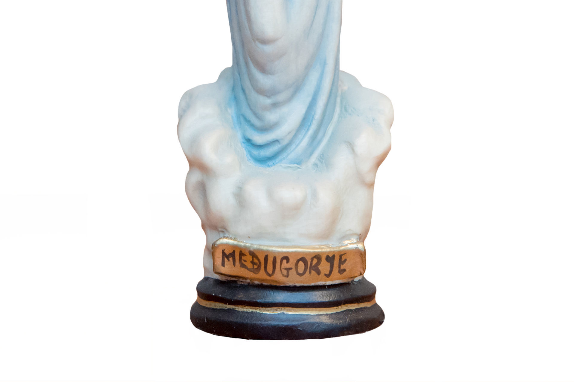 Our Lady on cloud- Wood (blue) | Official Parish Medjugorje Webshop