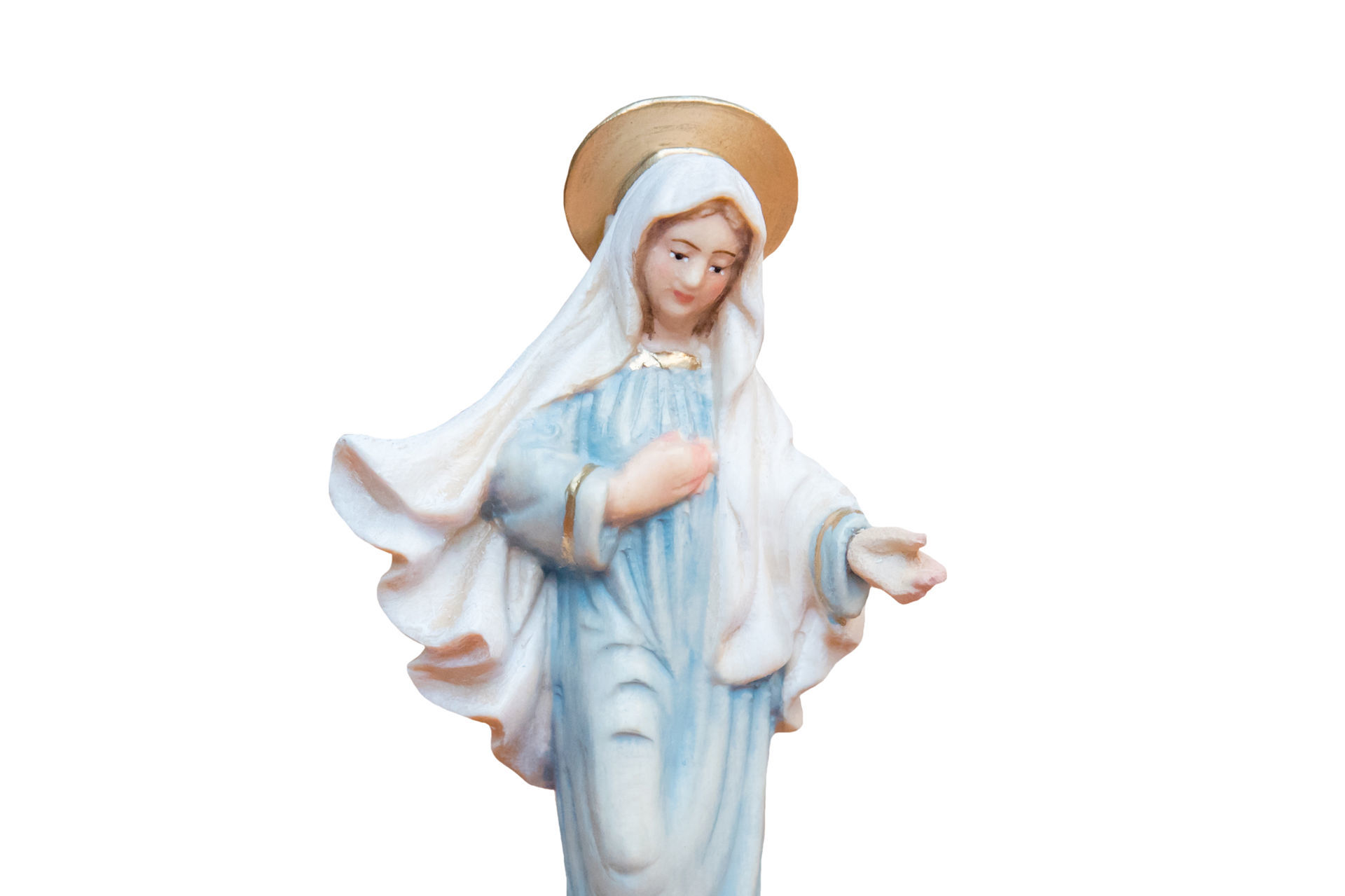 Our Lady on cloud- Wood (blue) | Official Parish Medjugorje Webshop