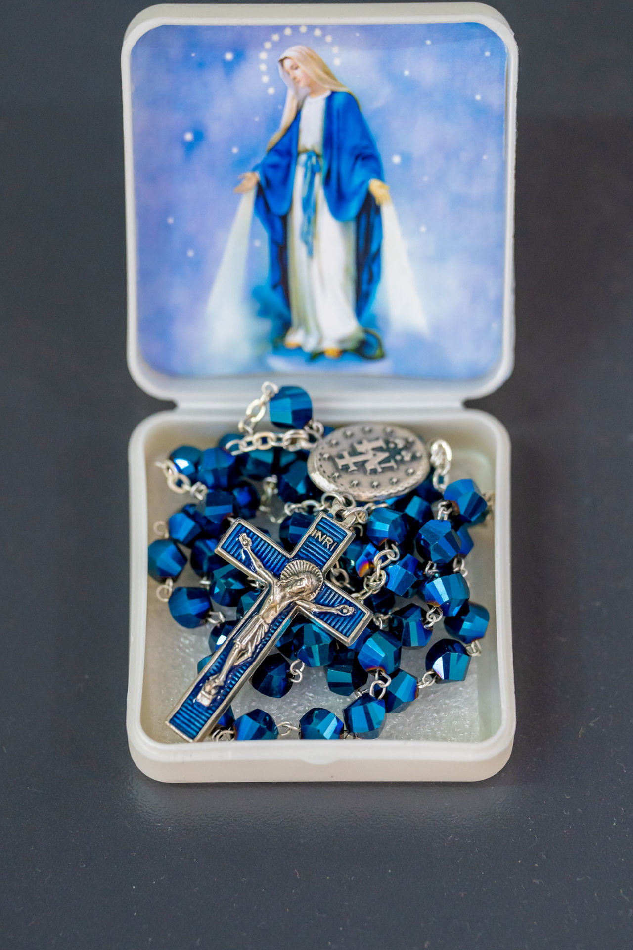 Blue Crystal Rosary | Official Parish Medjugorje Webshop